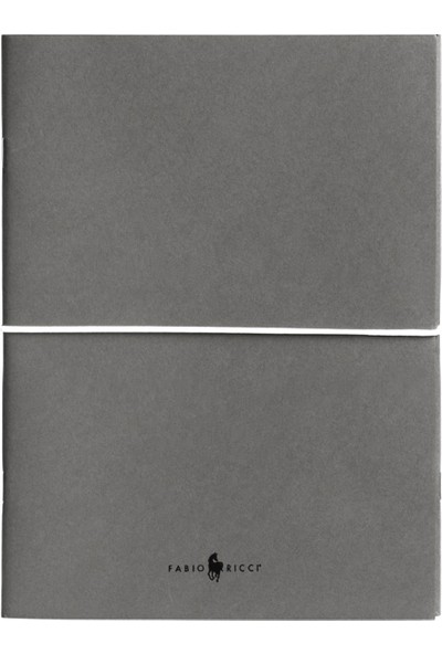 Fabio Ricci Z Notes Kareli - Düz Ikili Defter 19 x 24 cm Gri Fabio Ricci Z Notes Kareli - Düz Ikili Defter 19 x 24 cm Gri
