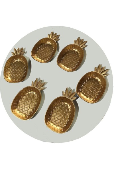 Ananaslı Çerezlik 6'lı, Dekoratif Plastik Kase Ananaslı Çerezlik 6'lı, Dekoratif Plastik Kase