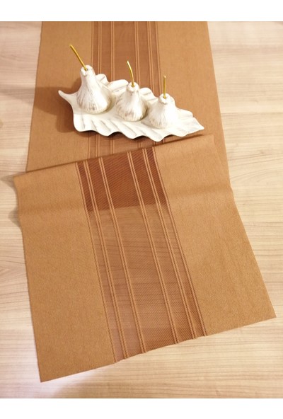 Bambi Go Lazer Kesim Sütlü Kahve Runner