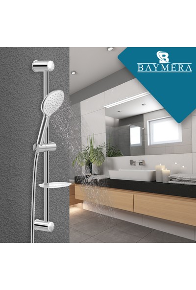 Baymera Deluxe Grey Sürgülü Duş Seti VLTM-6290 Baymera Deluxe Grey Sürgülü Duş Seti VLTM-6290