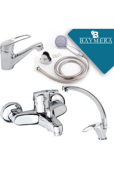 Baymera 4'lü Mix Mutfak + Banyo Batarya Seti Baymera 4'lü Mix Mutfak + Banyo Batarya Seti