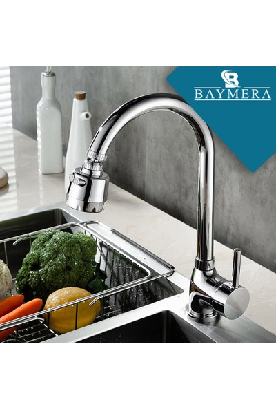 Baymera 3 Fonksiyonlu Oynar Başlıklı Mutfak Evye Bataryası