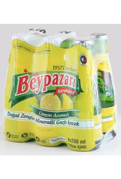 Beypazarı Limon Aromalı Soda 6X200 ml 24 Lu Koli