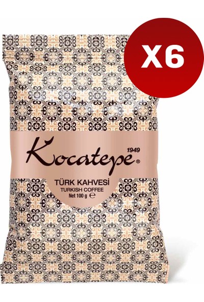 Kocatepe Kahve Kocatepe Türk Kahvesi 100 gr Folyo 6'lı Paket