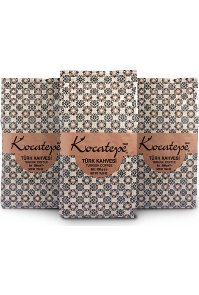 Kocatepe Kahve Kocatepe Türk Kahvesi 500 gr Folyo x 3'lü