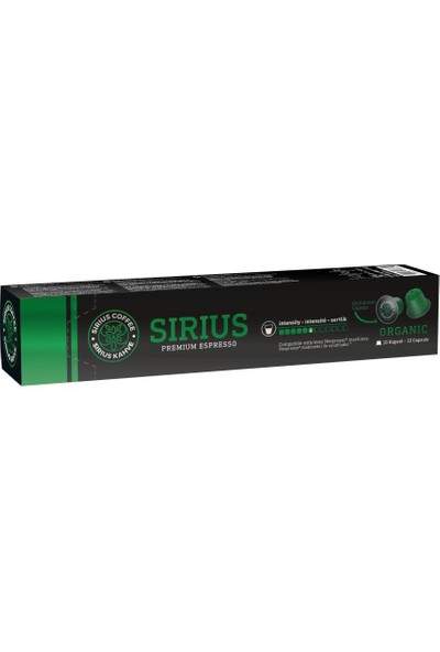 Sirius Special Nespresso Uyumlu Kapsül Kahve 8 Organik Sirius Special Nespresso Uyumlu Kapsül Kahve 8 Organik
