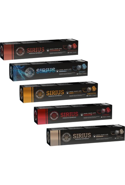 Sirius Kahve Special Kapsül 5'li Set (Lungo, Italy, Ristretto, Smooth, Sport) Sirius Kahve Special Kapsül 5'li Set (Lungo, Italy, Ristretto, Smooth, Sport)