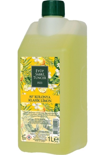 Eyüp Sabri Tuncer Klasik Limon Kolonyası Kilitli Kapak 1 Litre
