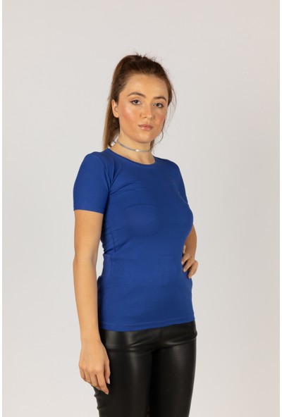 Nacar Store Kadın Kısa Kol Bisiklet Yaka Likralı Body Nacar Store Kadın Kısa Kol Bisiklet Yaka Likralı Body