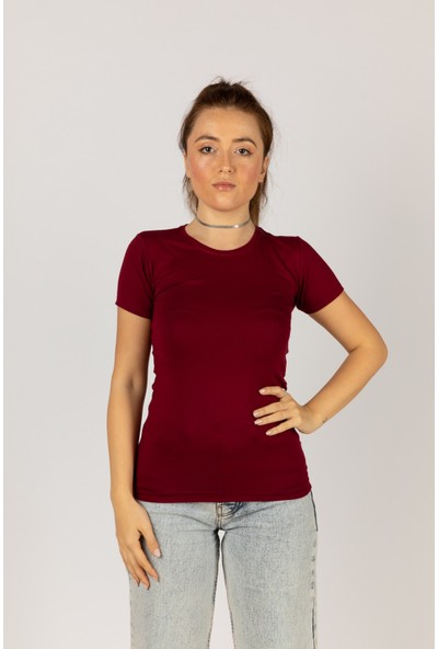 Nacar Store Kadın Kısa Kol Bisiklet Yaka Likralı Body Nacar Store Kadın Kısa Kol Bisiklet Yaka Likralı Body