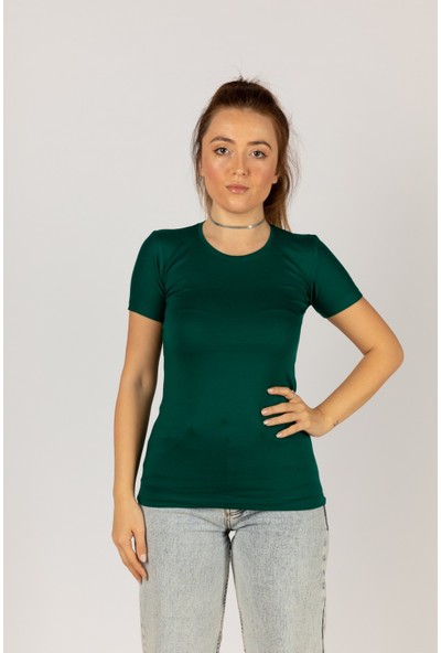 Nacar Store Kadın Kısa Kol Bisiklet Yaka Likralı Body Nacar Store Kadın Kısa Kol Bisiklet Yaka Likralı Body