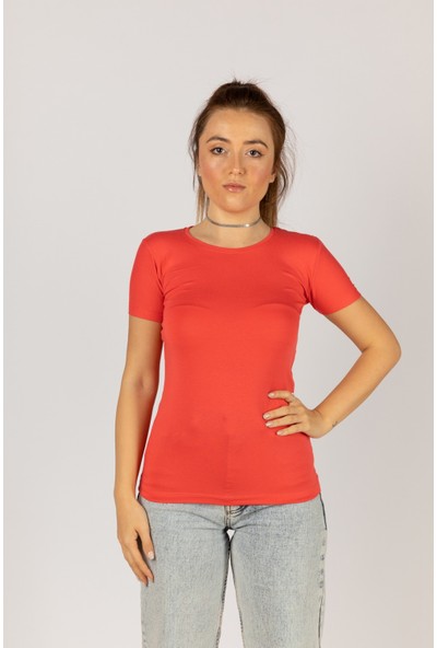 Nacar Store Kadın Kısa Kol Bisiklet Yaka Likralı Body Nacar Store Kadın Kısa Kol Bisiklet Yaka Likralı Body