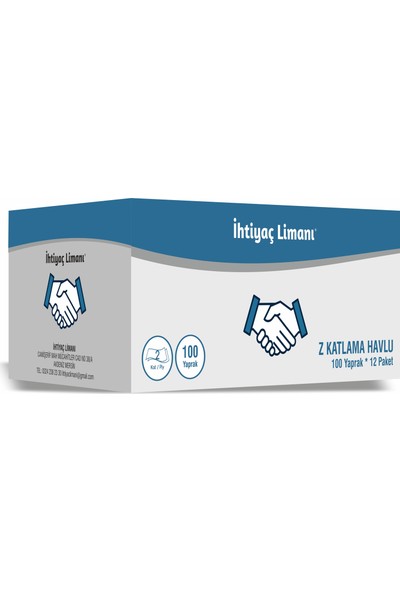 Ihtiyaç Limanı Z Katlamalı Kağıt Havlu 100 x 12 Z Kağıt Havlu