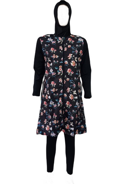 Fersan Tam Kapalı Taytlı Dijital Tesettür Mayo