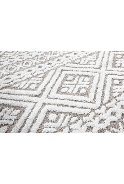 Potamia Swan Bej Beyaz Shaggy Halı E1349ZA 80 x 150