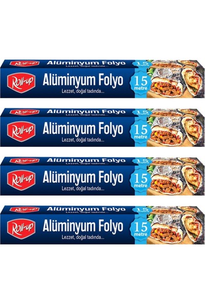 Roll-Up Alüminyum Folyo Seti 30 cm x 15 M 10 Mic 4'lü