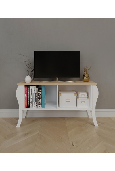 PlatinReyon Modern Lukens Ayaklı Kapaksız Tv Ünitesi 90CM Televizyon Sehpası Meşe PlatinReyon Modern Lukens Ayaklı Kapaksız Tv Ünitesi 90CM Televizyon Sehpası Meşe