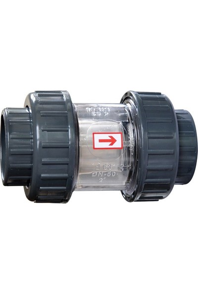 Gemaş Pvc Yaylı Çekvalf Şeffaf 63MM Gemaş Pvc Yaylı Çekvalf Şeffaf 63MM