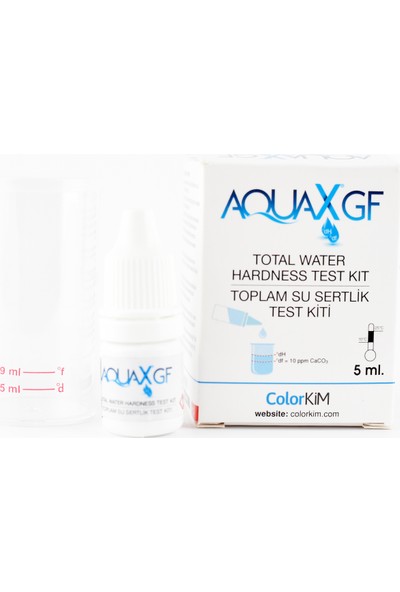Aqua Yerli 5 ml Aquax®gf- Toplam Su Sertliği Test Kiti - Su Kalitenizi Kolay, Hızlı ve Doğru Ölçün. Aqua Yerli 5 ml Aquax®gf- Toplam Su Sertliği Test Kiti - Su Kalitenizi Kolay, Hızlı ve Doğru Ölçün.