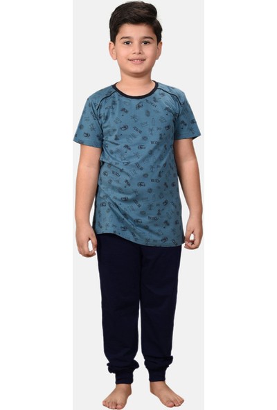 Malabadi Erkek Çocuk 3 Lü Set Desenli Yazlık Pijama Takımı 3001 Malabadi Erkek Çocuk 3 Lü Set Desenli Yazlık Pijama Takımı 3001
