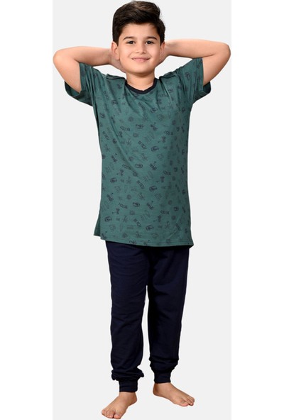 Malabadi Erkek Çocuk 3 Lü Set Desenli Yazlık Pijama Takımı 3001 Malabadi Erkek Çocuk 3 Lü Set Desenli Yazlık Pijama Takımı 3001
