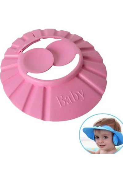 Cmt Bebek Banyo Şapkası Düğmeli Kulaklıklı