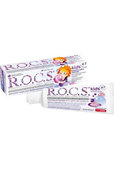 Rocs Kids Balon Sakızı Tadında Diş Macunu 45G (4-7 Yaş)