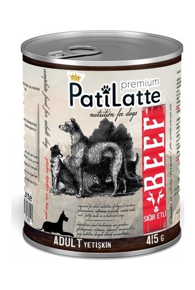 Pati Latte Sığır Etli Köpek Maması 415 X24