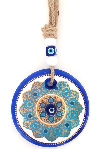 Mixperi Kubbe Desenli Nazar Boncuklu Yaldızlı Göbekli Cam El Yapımı Duvar Süsü Mixperi Kubbe Desenli Nazar Boncuklu Yaldızlı Göbekli Cam El Yapımı Duvar Süsü