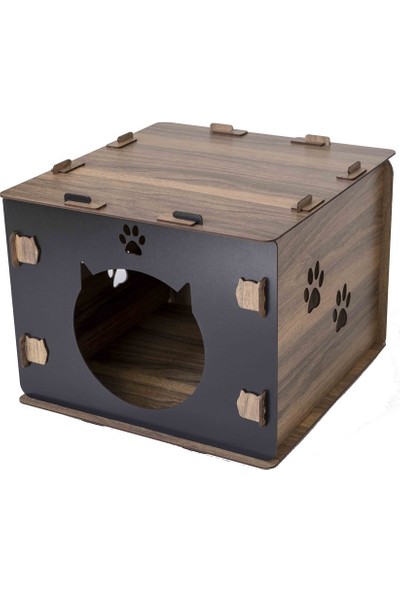 Estela Kedi Evi Kedi Kulübesi Mdf Ahşap Kedi Evi Kedi Yuvası Kahverengi Estela Kedi Evi Kedi Kulübesi Mdf Ahşap Kedi Evi Kedi Yuvası Kahverengi