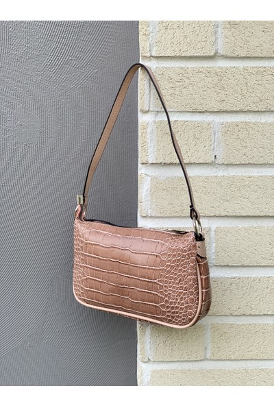 moon Kroko Desen Baguette Bag moon Kroko Desen Baguette Bag