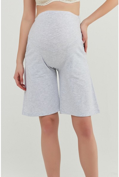Penti Açık Gri Melanj Mama Gray Uzun Şort