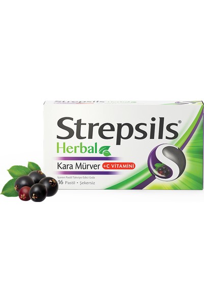 Strepsils Herbal Kara Mürver 16 Pastil Strepsils Herbal Kara Mürver 16 Pastil