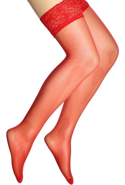 Kaydırmaz Silikonlu Dantelli Jartiyer Çorabı