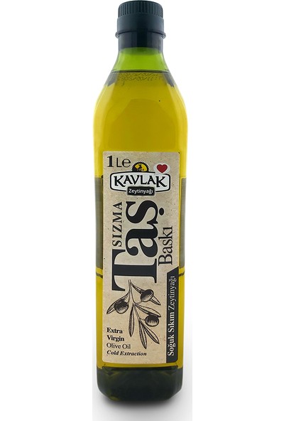 Kavlak Taş Baskı Soğuk Sıkım Zeytinyağı 1 Lt Pet Şişe Kavlak Taş Baskı Soğuk Sıkım Zeytinyağı 1 Lt Pet Şişe