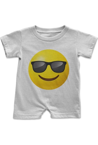 Angemiel Baby Güneş Gözlüklü Emoji Erkek Bebek Çıtçıtlı Zıbın Tulum Beyaz Angemiel Baby Güneş Gözlüklü Emoji Erkek Bebek Çıtçıtlı Zıbın Tulum Beyaz