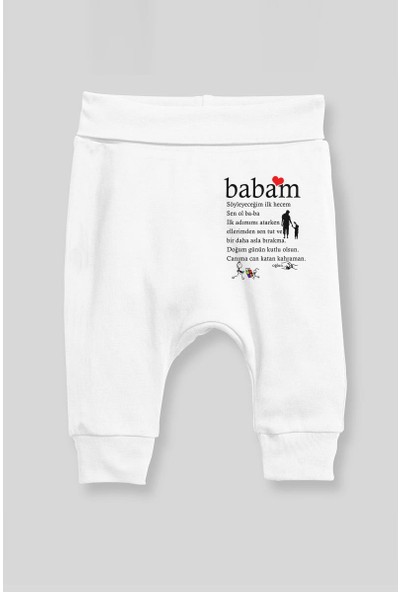 Angemiel Baby Baba Doğum Günün Kutlu Olsun Erkek Bebek Şalvar Beyaz Angemiel Baby Baba Doğum Günün Kutlu Olsun Erkek Bebek Şalvar Beyaz