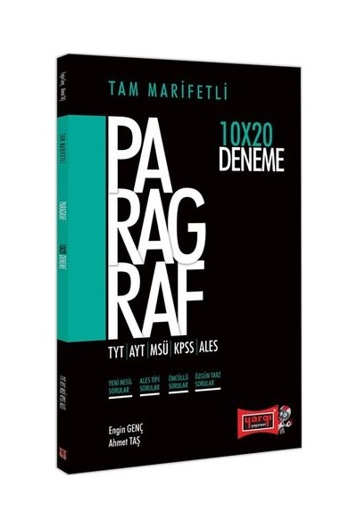 Yargı Yayınevi TYT AYT Msü KPSS Ales Için Tam Marifetli Paragraf 10X20 Deneme - Engin Genç Yargı Yayınevi TYT AYT Msü KPSS Ales Için Tam Marifetli Paragraf 10X20 Deneme - Engin Genç
