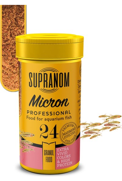 Supranom Micron Granül Food Yeni Doğan Balık Yemi 100 ml Supranom Micron Granül Food Yeni Doğan Balık Yemi 100 ml