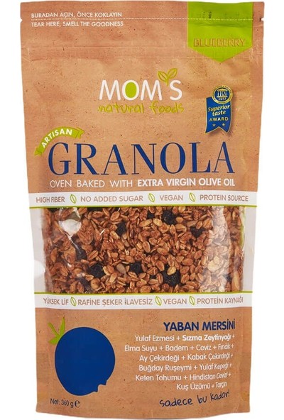 Mom's Moms Granola Yaban Mersinli 360 gr Mom's Moms Granola Yaban Mersinli 360 gr