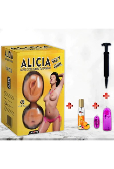 Alicia 3 Işlevli Realistik Yüz ve Saçlı Şişme Bebek Manken+ Kayg