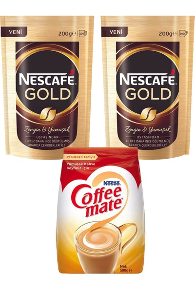 Nescafe Gold 200 gr X2 ve Nestle Coffee Mate 500 gr Nescafe Gold 200 gr X2 ve Nestle Coffee Mate 500 gr