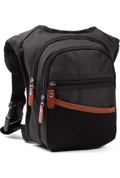 Bizoon 901 Motorcu Siyah Bel ve Bacak Çantası