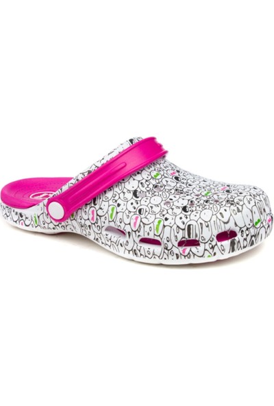 Akınalbella Unisex Desenli Sabo Pembe Terlik
