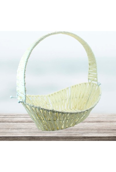 Süsle Bebek ve Parti Saplı Oval Sepet, 36 cm, Orta Boy Süsle Bebek ve Parti Saplı Oval Sepet, 36 cm, Orta Boy