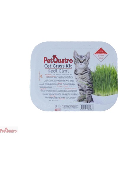 Pet Quatro Kedi Çimi Fileli Pet Quatro Kedi Çimi Fileli
