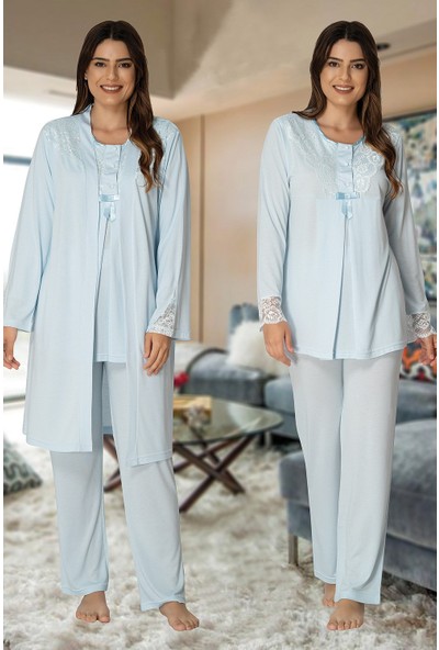 Effortt Sabahlıklı Lohusa Pijama Takımı Effortt Sabahlıklı Lohusa Pijama Takımı