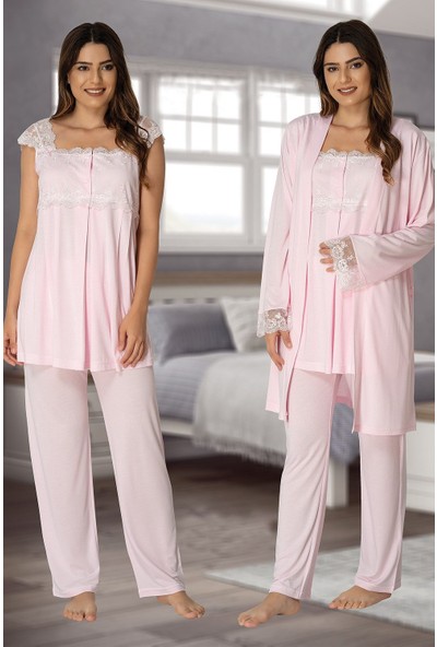 Effortt Sabahlıklı Lohusa Pijama Takımı Effortt Sabahlıklı Lohusa Pijama Takımı