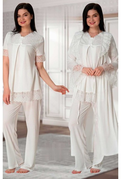 Effortt Sabahlıklı Lohusa Pijama Takımı Effortt Sabahlıklı Lohusa Pijama Takımı