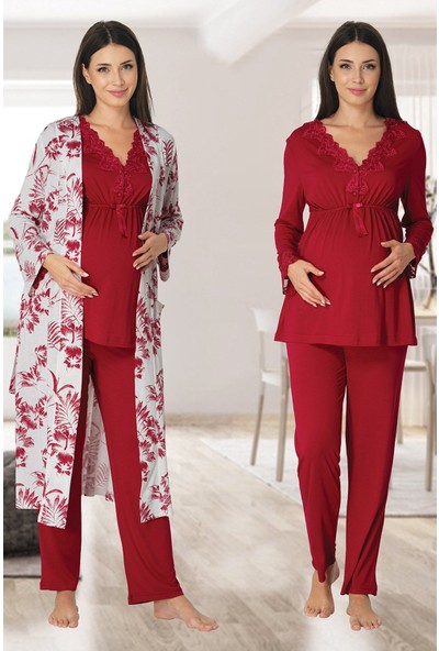 Effortt Sabahlıklı Lohusa Pijama Takımı Effortt Sabahlıklı Lohusa Pijama Takımı